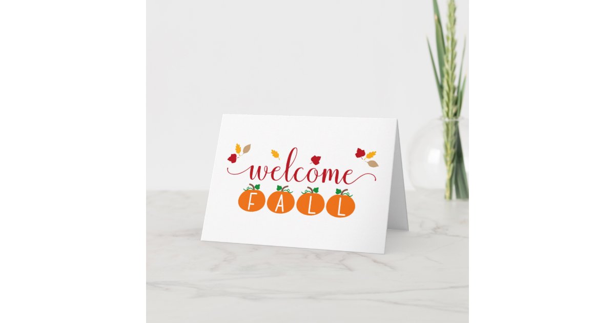 Welcome Fall Card | Zazzle