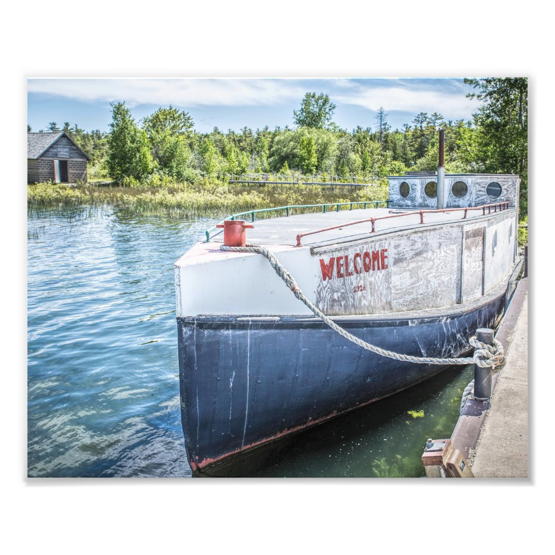 Welcome Fishing Boat Photo Print | Zazzle