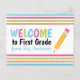 Welcome from the Teacher Back to School Postcard | Zazzle