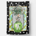 Welcome Garden Topiary Cottage House Flag | Zazzle