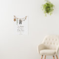 Welcome gender neutral clothing boho baby shower foam board | Zazzle