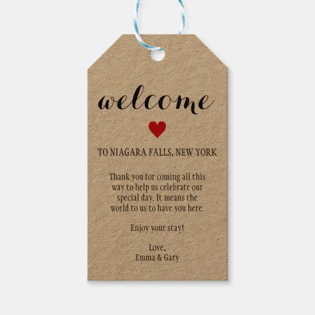 Welcome Guests Destination Wedding Tag | Zazzle
