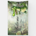 Welcome Happy Cute Wild Crocodile Jungle Trees Banner | Zazzle
