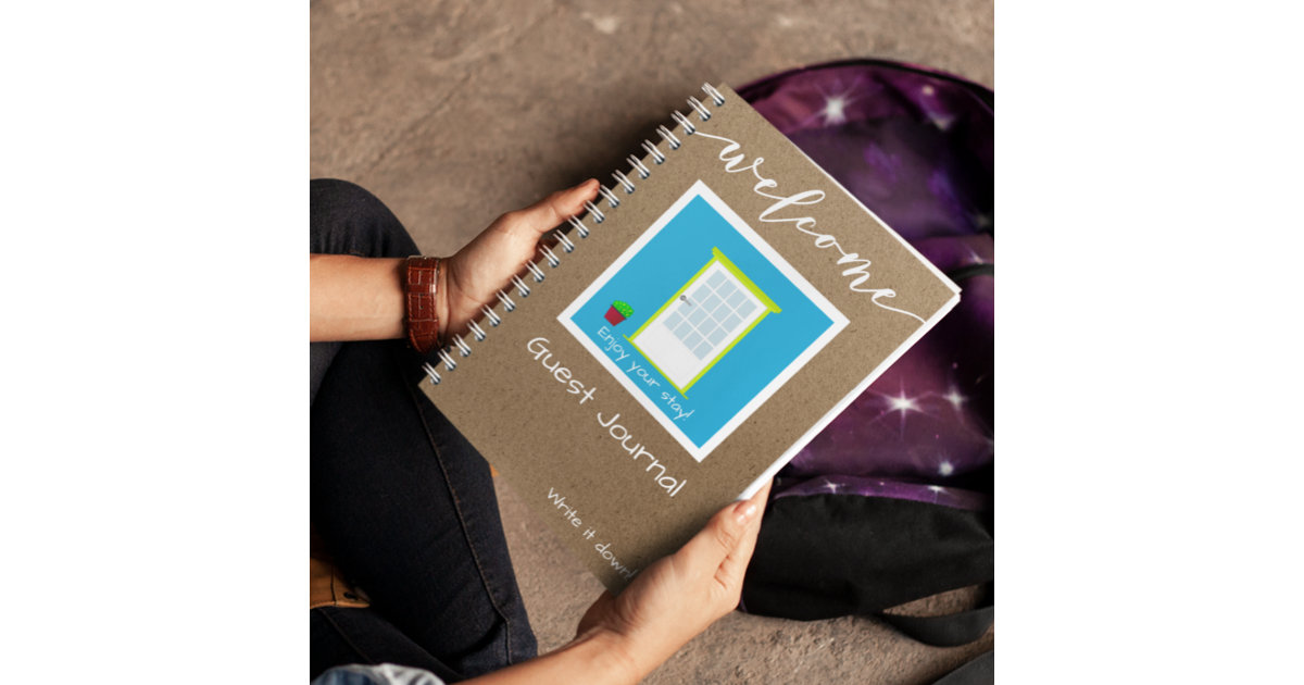 Welcome Holiday Vacation Home Guest Book Journal | Zazzle