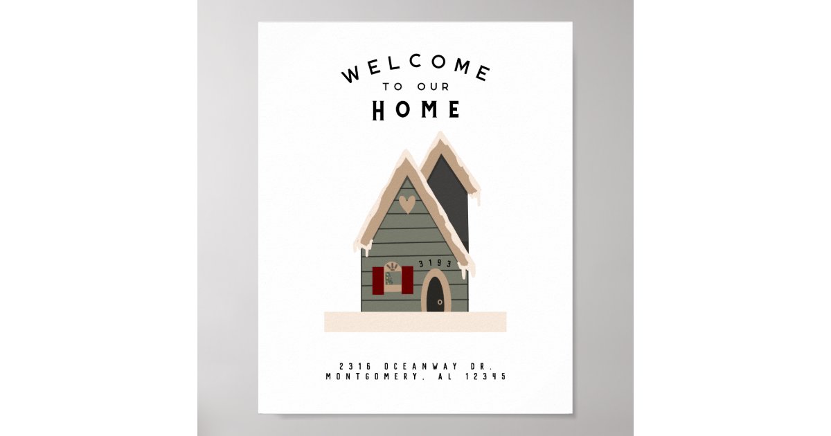 Welcome Home Custom Contemporary House Poster | Zazzle