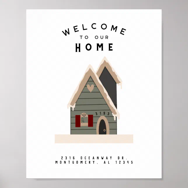 Welcome Home Custom Contemporary House Poster | Zazzle