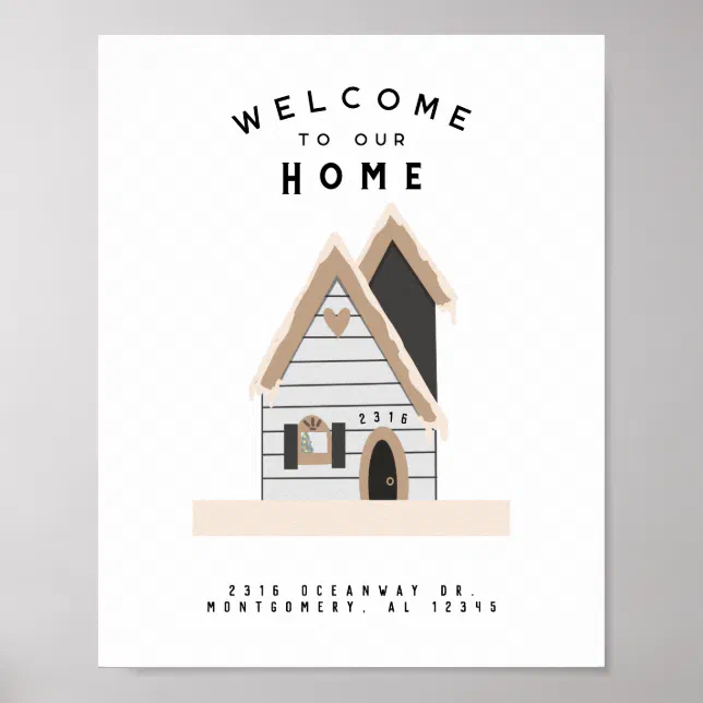 Welcome Home Custom House Poster | Zazzle