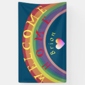 "Welcome Home!"Custom Rainbow Banner | Zazzle
