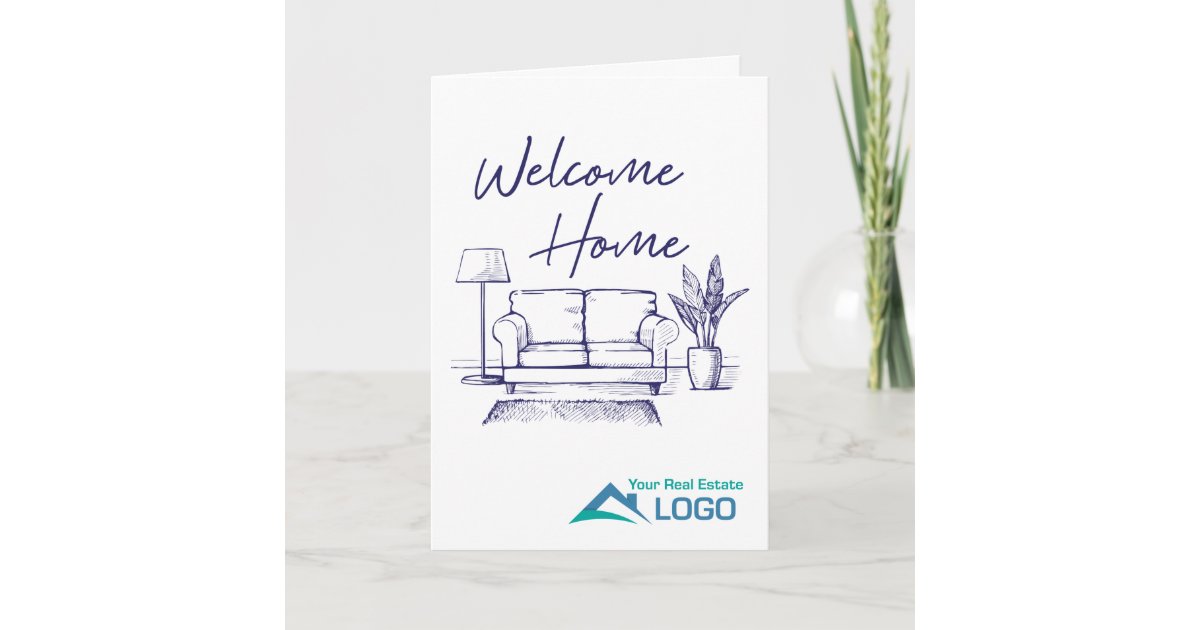 Welcome Home Custom Real Estate Card | Zazzle