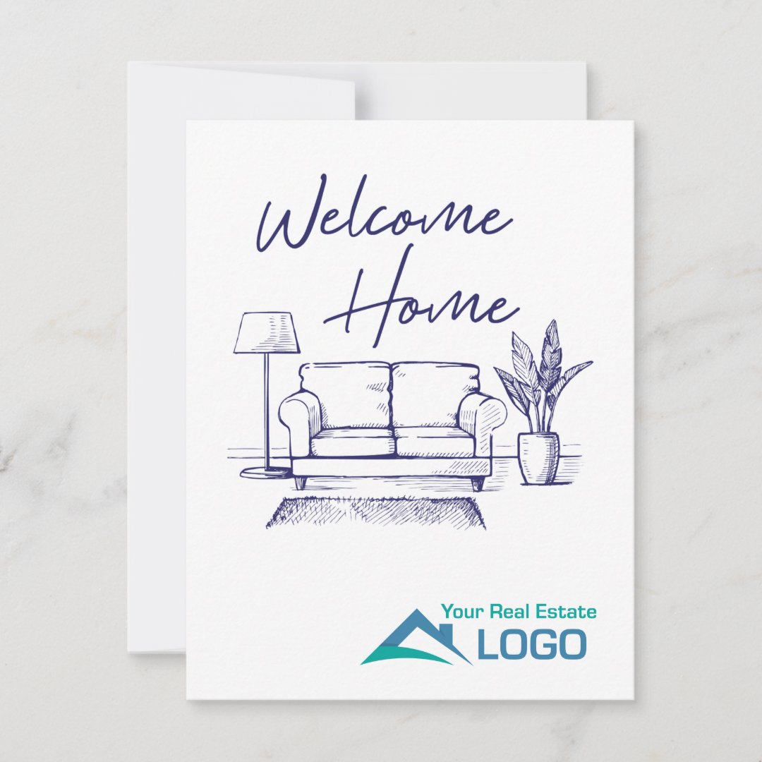 Welcome Home Custom Real Estate Card | Zazzle