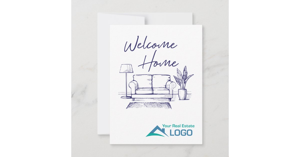 Welcome Home Custom Real Estate Card | Zazzle