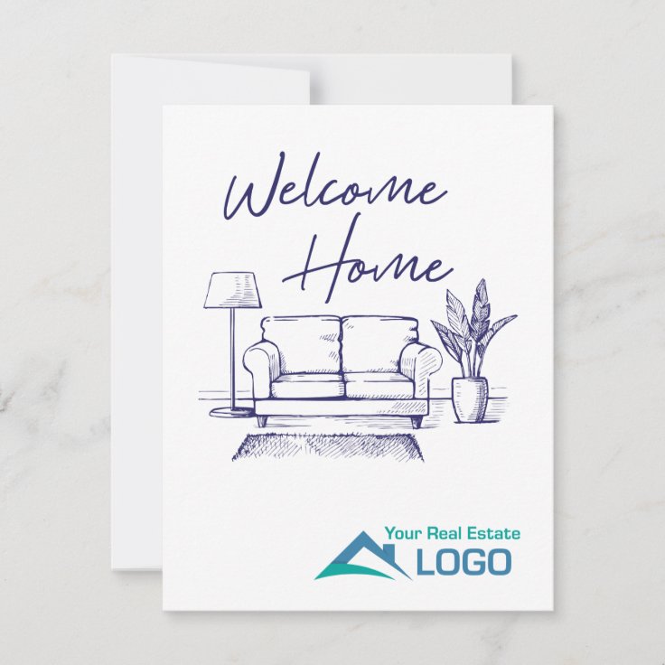 Welcome Home Custom Real Estate Card | Zazzle