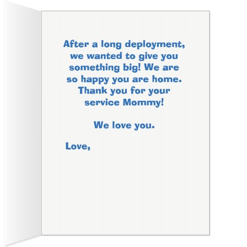 Welcome Home Deployment Giant Card | Zazzle