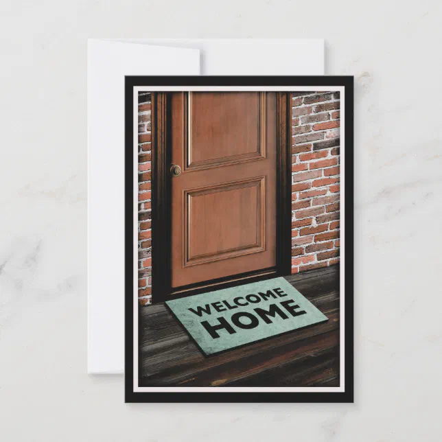 welcome home door mat invitation | Zazzle