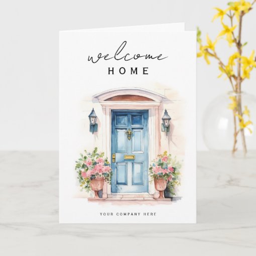 Welcome Home Front Door Real Estate New Homeowner Card | Zazzle