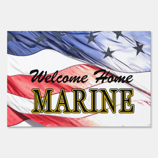 Welcome Home Marine Sign | Zazzle