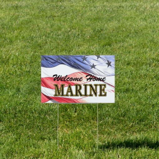 Welcome Home Marine Sign | Zazzle