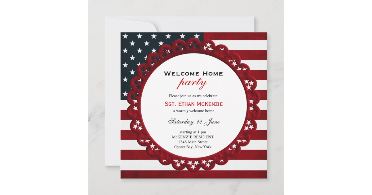 Welcome Home Military Party Invitation | Zazzle