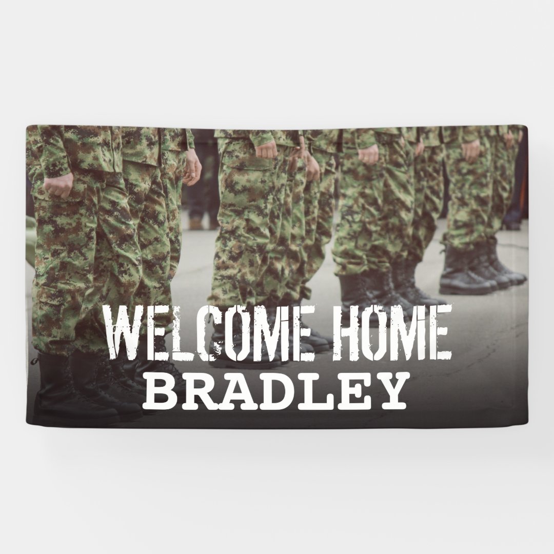 Welcome Home | Military Soldier Banner | Zazzle