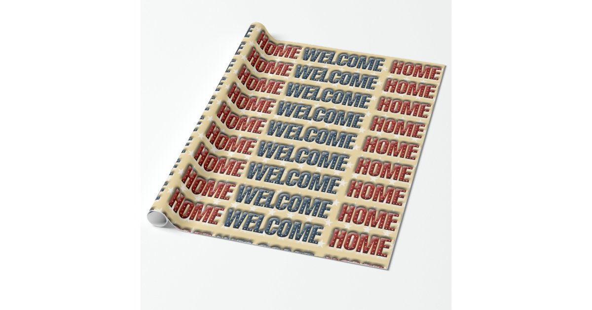 Welcome home military wrapping paper | Zazzle