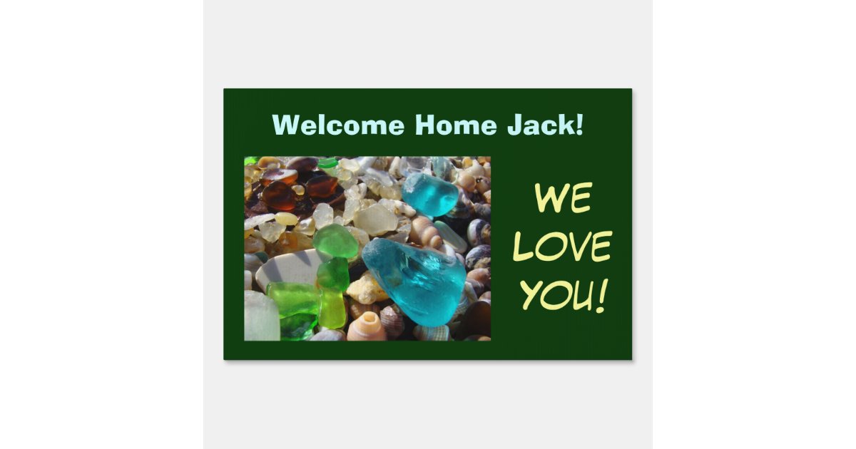 Welcome Home Name! custom Yard Signs Lawn Signs | Zazzle