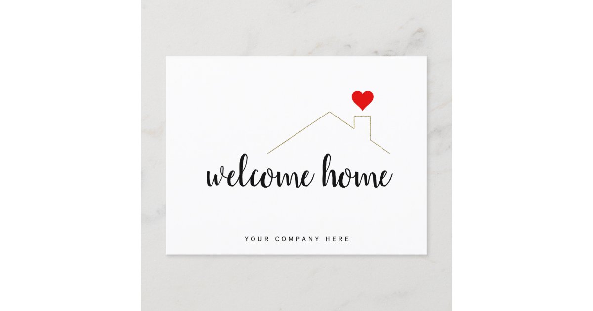 Welcome Home New Homeowner Realty Postcard | Zazzle