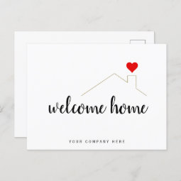 Welcome Home New Homeowner Realty Postcard | Zazzle