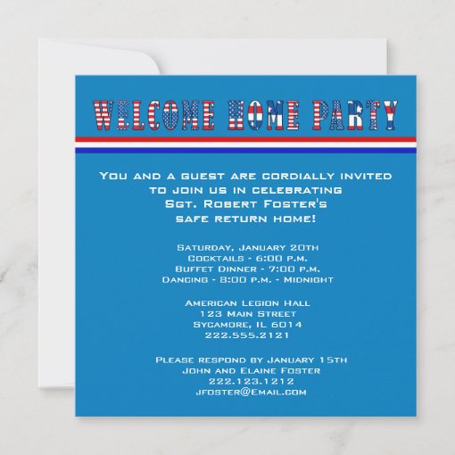 Welcome Home Party Invite | Zazzle