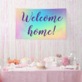 Welcome Home! Pastel Rainbow Banner | Zazzle