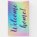 Welcome Home! Pastel Rainbow Banner | Zazzle