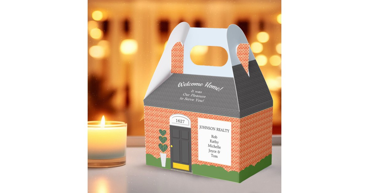 Welcome Home Personalized Realtor Gift Box | Zazzle