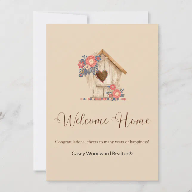 Welcome Home Realtor Congratulations Card | Zazzle