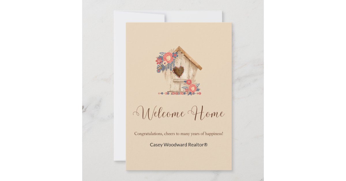 Welcome Home Realtor Congratulations Card | Zazzle