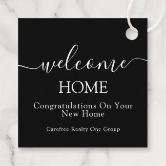 Welcome Home Realtor Favor Tags | Zazzle
