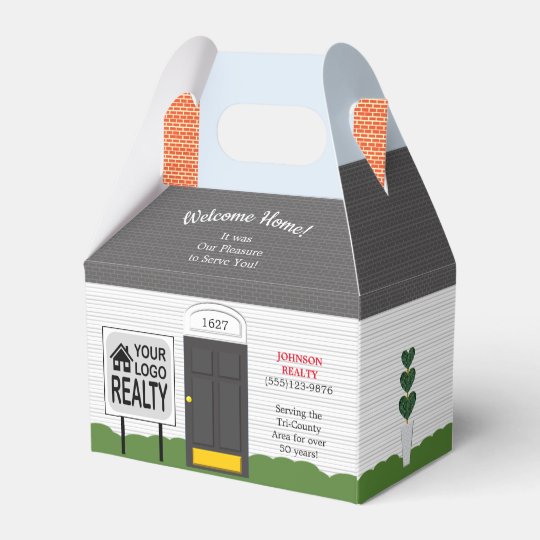 Welcome Home Realtor Logo New Home Gift Box | Zazzle.com
