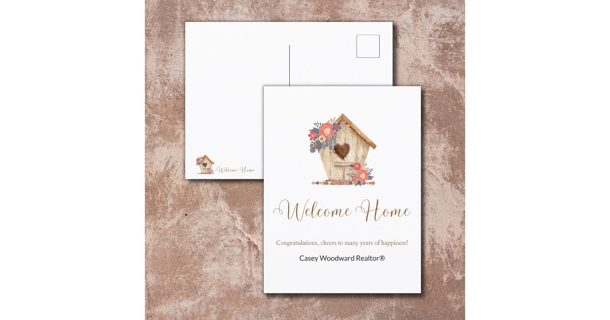Welcome Home Realtor Personalized Postcard | Zazzle