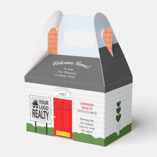 Welcome Home Realtor Red Door New Home Gift Box | Zazzle.com