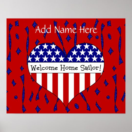 Welcome Home Sailor! (Customizable Name) Poster | Zazzle.com