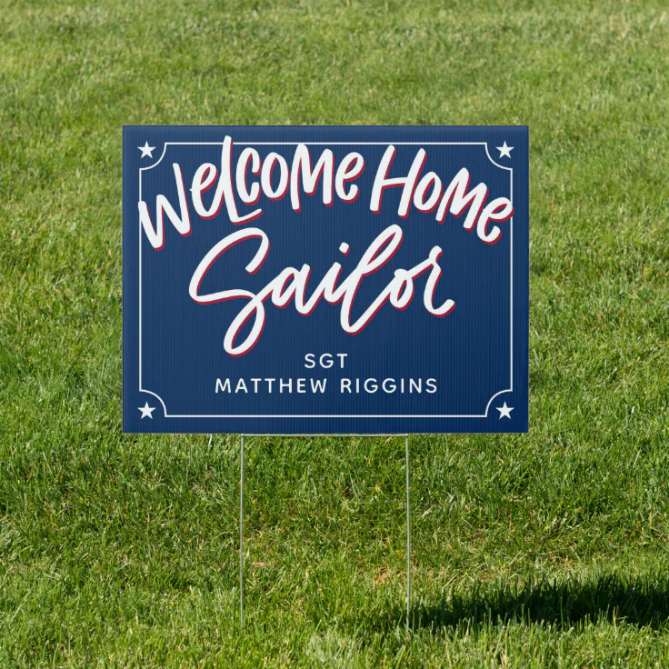 Welcome Home Sailor, Deployment Sign | Zazzle