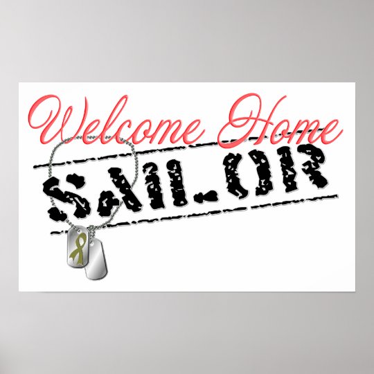 Welcome Home Sailor Poster | Zazzle.com