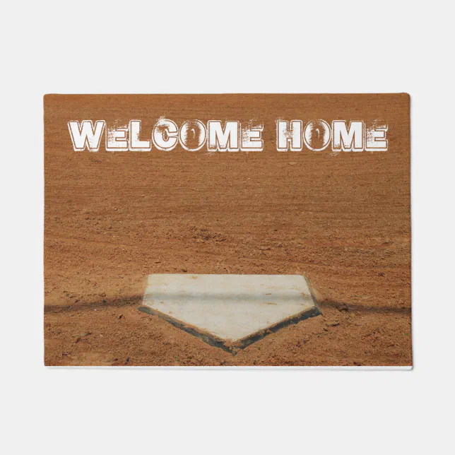 Welcome Home Softball/Baseball Home Plate Doormat | Zazzle