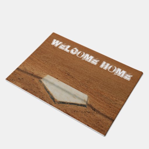 Welcome Home Softball/Baseball Home Plate Doormat | Zazzle