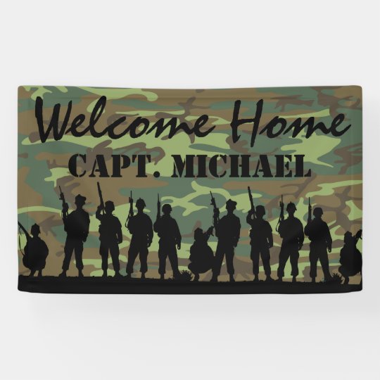 Welcome Home Soldier | Military Camouflage Banner | Zazzle.com