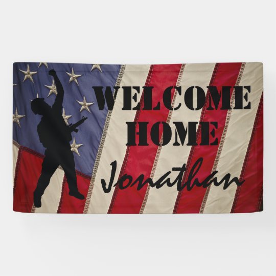 Welcome Home Soldier | Military Flag Banner | Zazzle.com