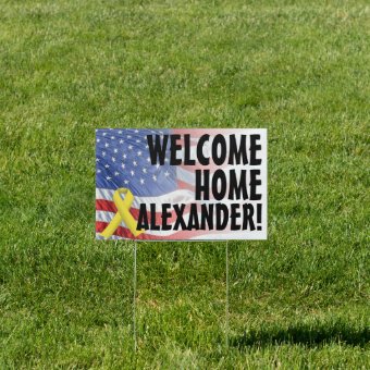 Welcome Home Soldier Military Yard Sign | Zazzle
