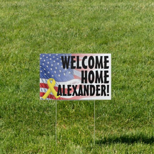 Welcome Home Soldier Military Yard Sign | Zazzle
