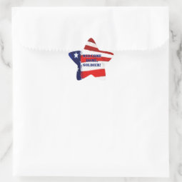 Welcome Home, Soldier! Star Shape Flag Stickers | Zazzle