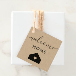Welcome Home Tag, Realtor Client Gift Tag, Kraft Favor Tags | Zazzle