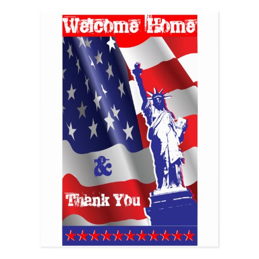 Welcome Home &Thank You Postcard | Zazzle