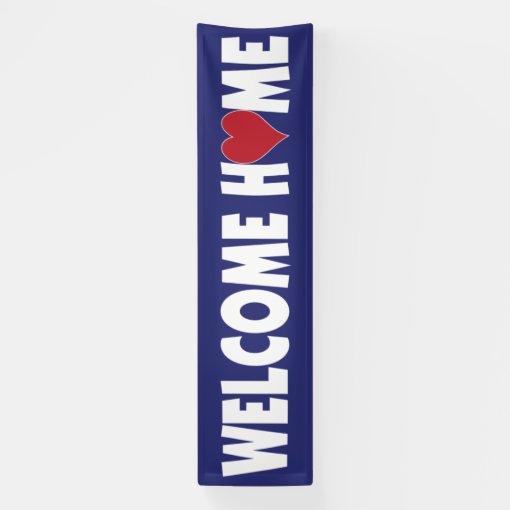 Welcome Home with Heart Banner | Zazzle